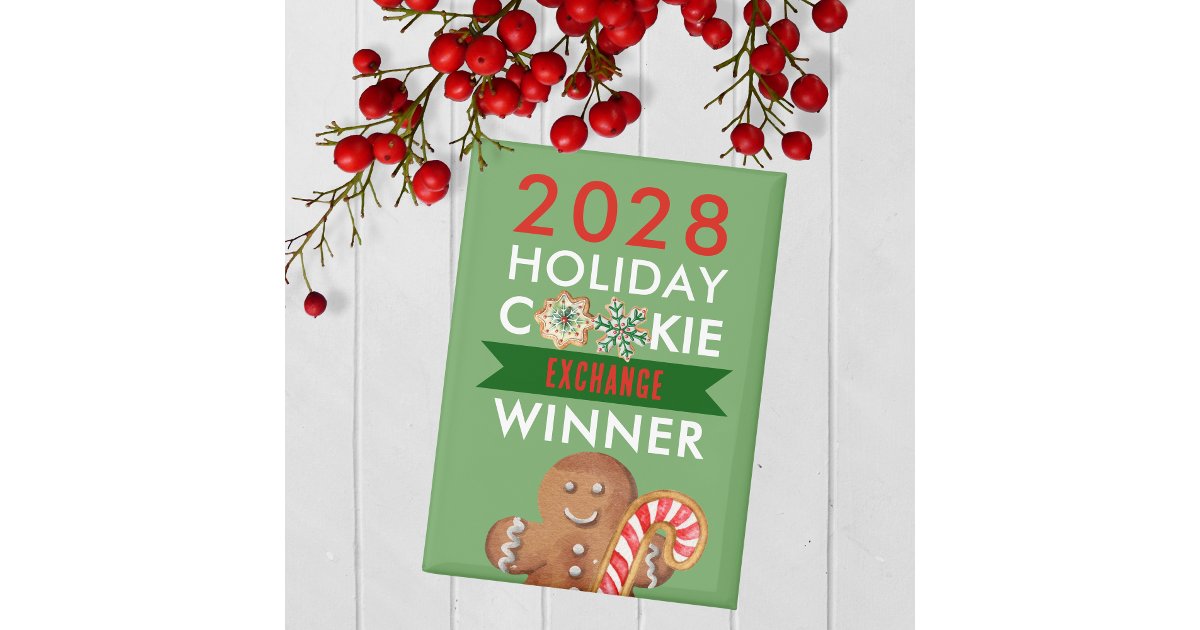Holiday Cookie Contest Winner Award Prize Magnet | Zazzle