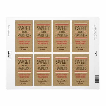 Holiday Cookie Labels for Cookie Swaps & Gifts | Zazzle