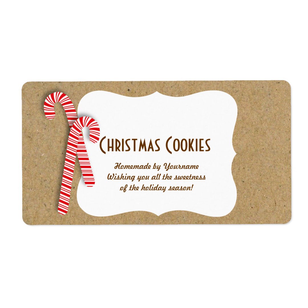 Holiday Cookie Labels for Cookie Swaps & Gifts | Zazzle