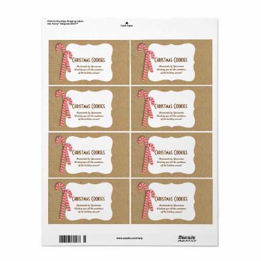Holiday Cookie Labels for Cookie Swaps & Gifts | Zazzle