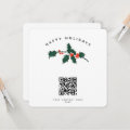 Holiday Corporate Business QR Code Christmas Card | Zazzle