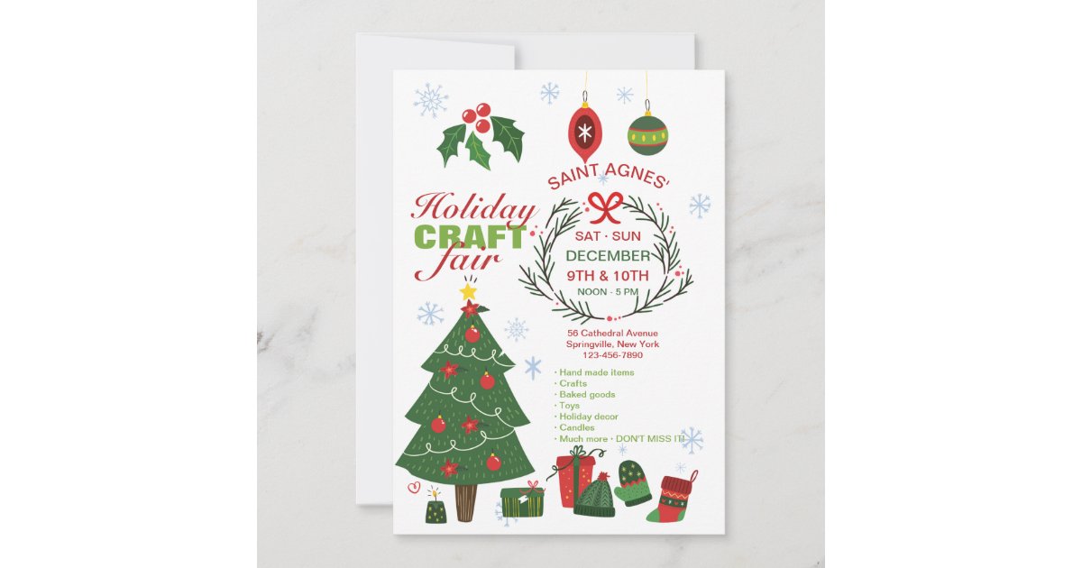 Holiday Craft Fair Announcement | Zazzle