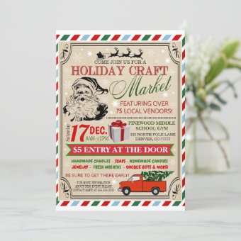 Holiday Craft Market Invitation | Zazzle