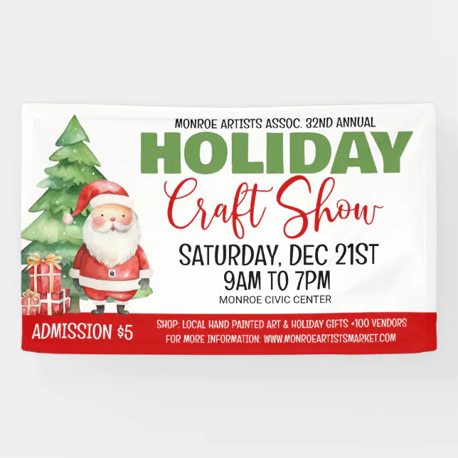Holiday Craft Show Banner | Zazzle
