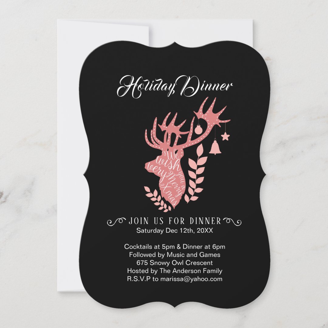 Holiday Dinner Invitation | Zazzle