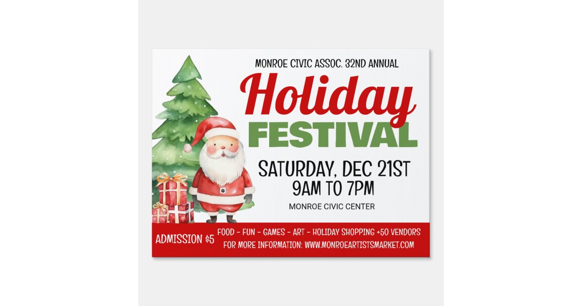 Holiday Festival Yard Sign | Zazzle