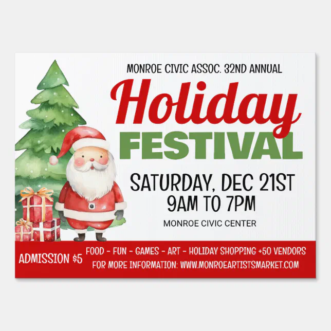 Holiday Festival Yard Sign | Zazzle