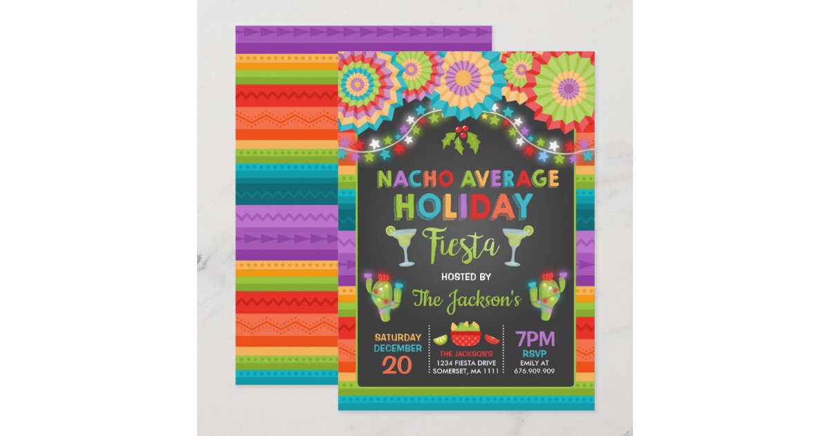 Holiday Fiesta Party Invite Nacho Average Party | Zazzle