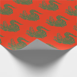 holiday gators wrapping paper | Zazzle