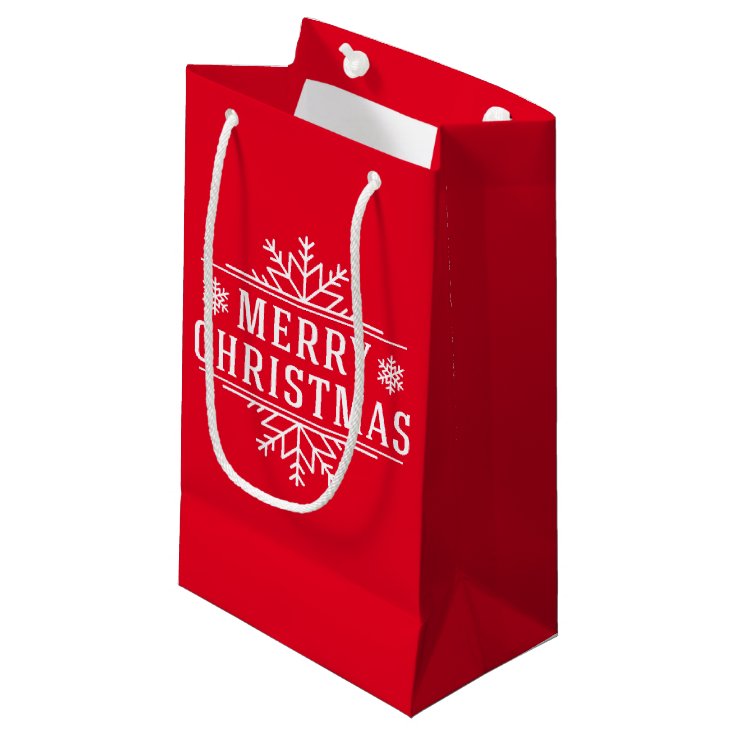 Holiday Gift Bag-Merry Christmas Small Gift Bag | Zazzle