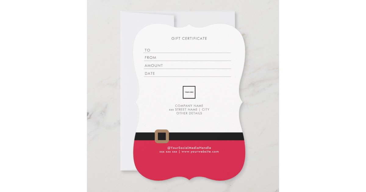 Holiday Gift Certificate Santa QR CODE Christmas | Zazzle