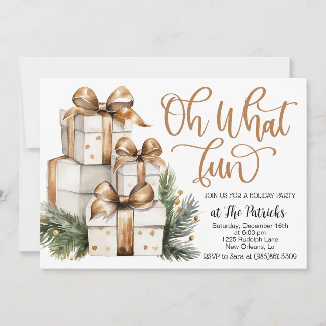 Holiday Gift Party Invitation | Zazzle