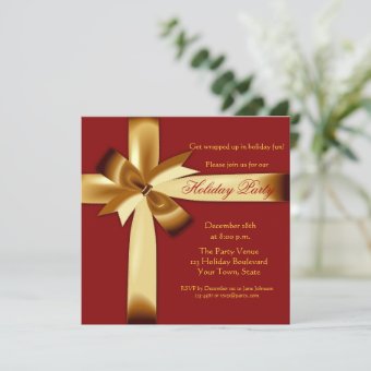 Holiday Gift Wrap Party Invitation | Zazzle