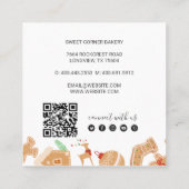 Holiday Gingerbread Bakery QR Code Square Business Card | Zazzle