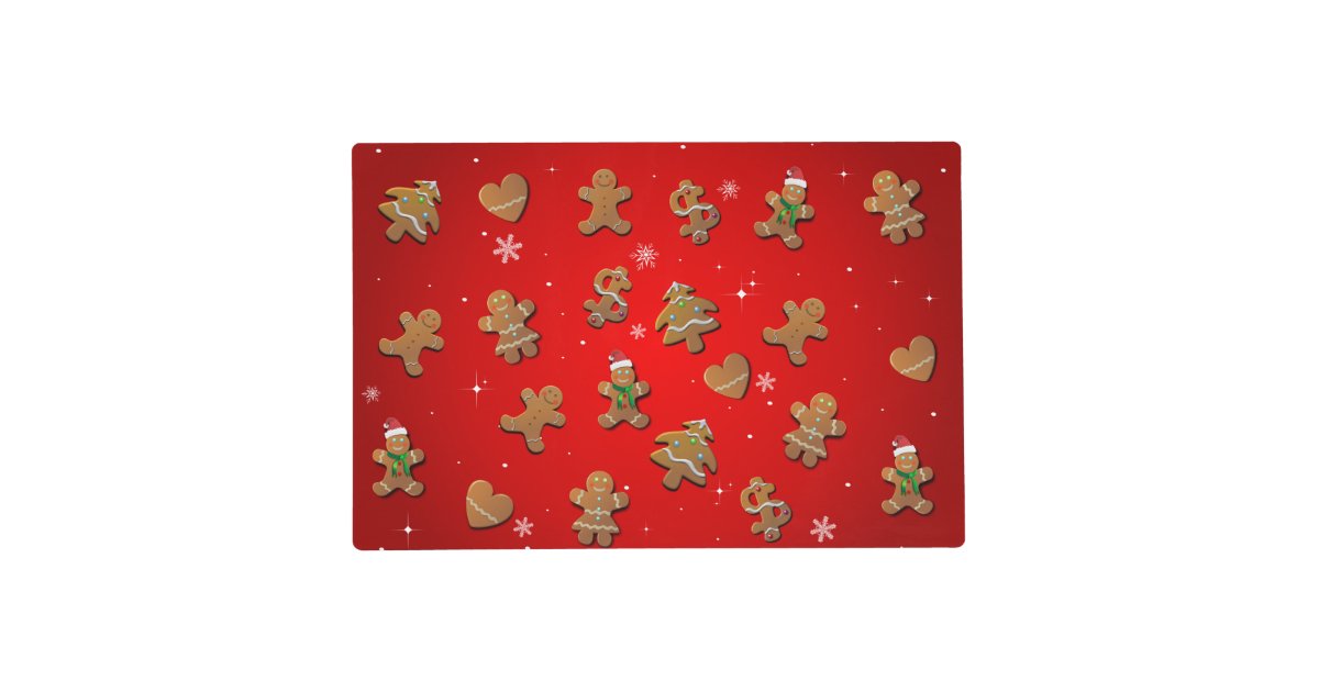 Holiday Gingerbread Cookies Placemat | Zazzle