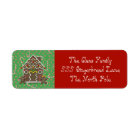 PINK GINGERBREAD HOUSE RETURN ADDRESS LABELS | Zazzle.com