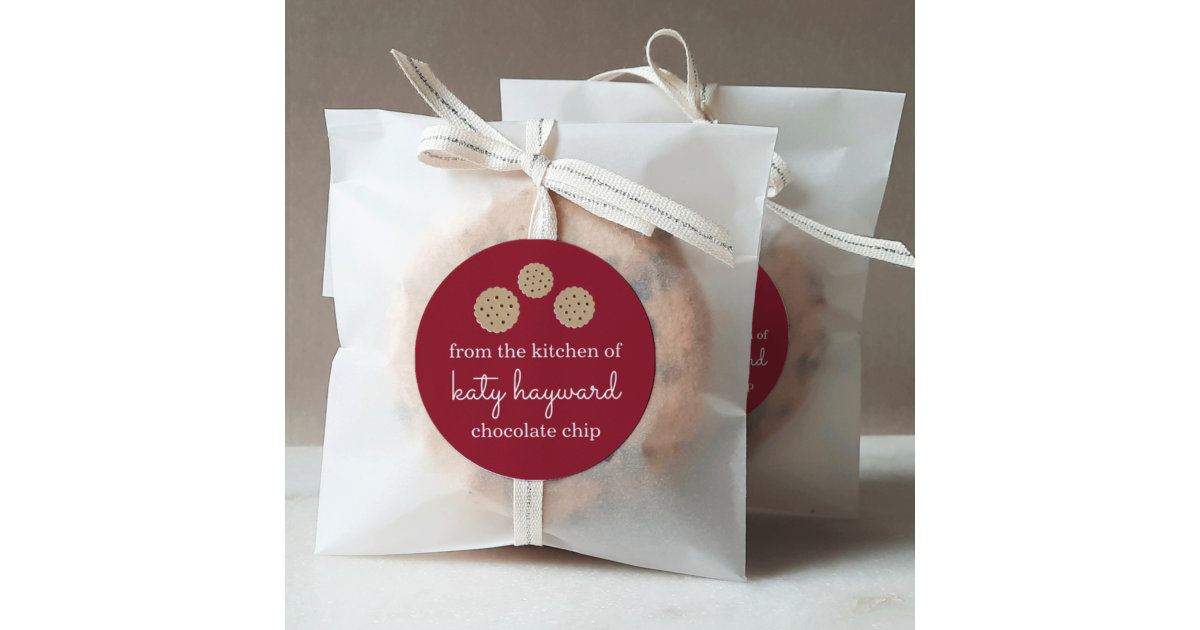 Holiday Gingersnap Personalized Cookie Classic Round Sticker | Zazzle