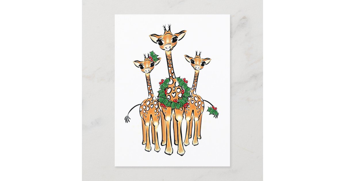 Holiday Giraffes | Zazzle