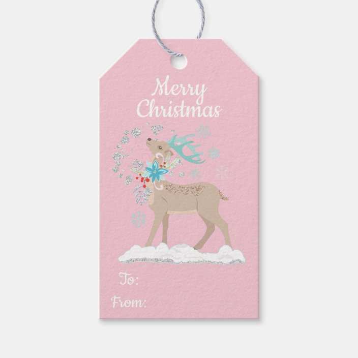 Holiday Glitter Winter Wonderland Gift Tags | Zazzle.com