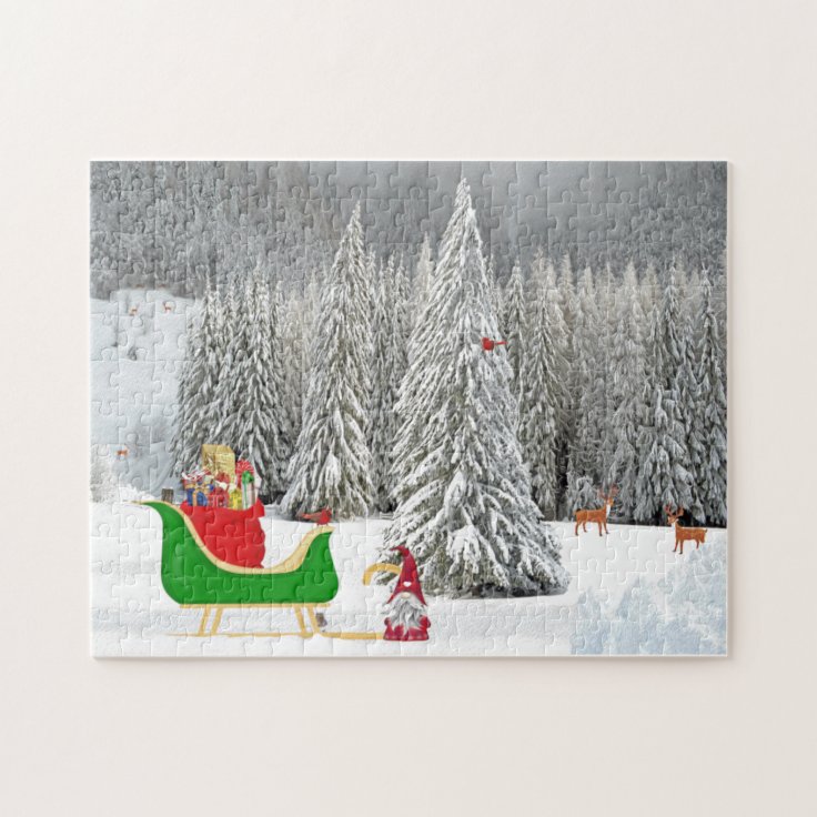 Holiday Gnome Jigsaw Puzzle | Zazzle