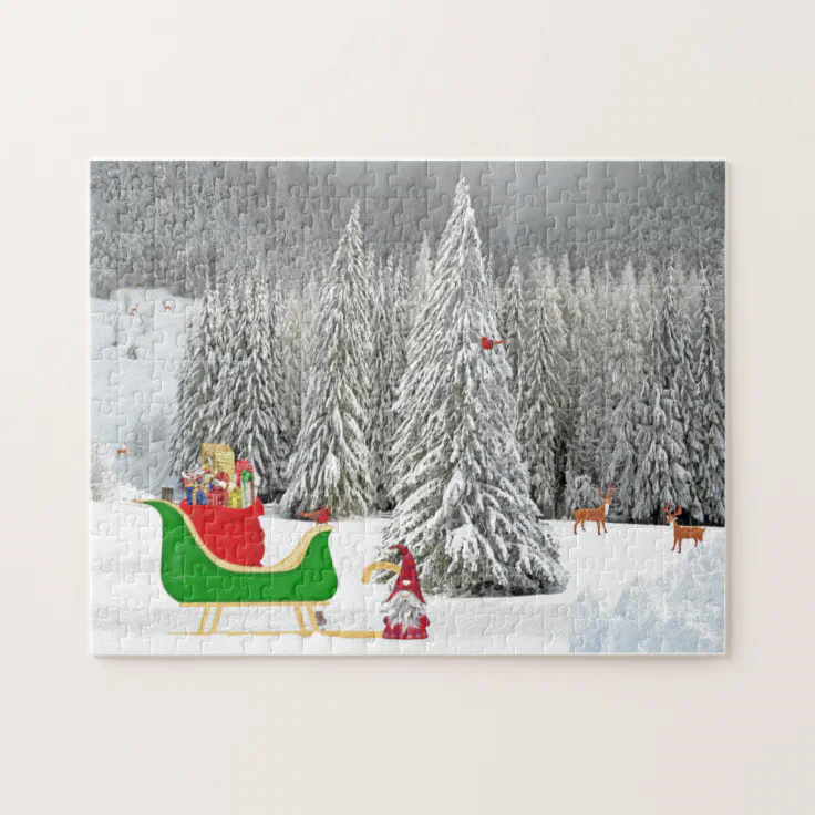Holiday Gnome Jigsaw Puzzle | Zazzle