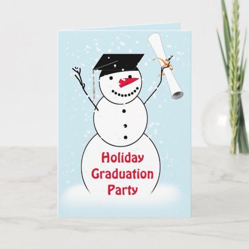 Holiday Graduation Party Invitation | Zazzle