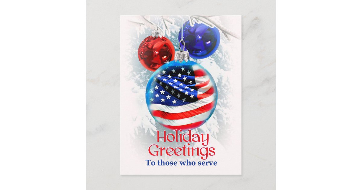 Holiday Greetings to Military Troops, Christmas | Zazzle