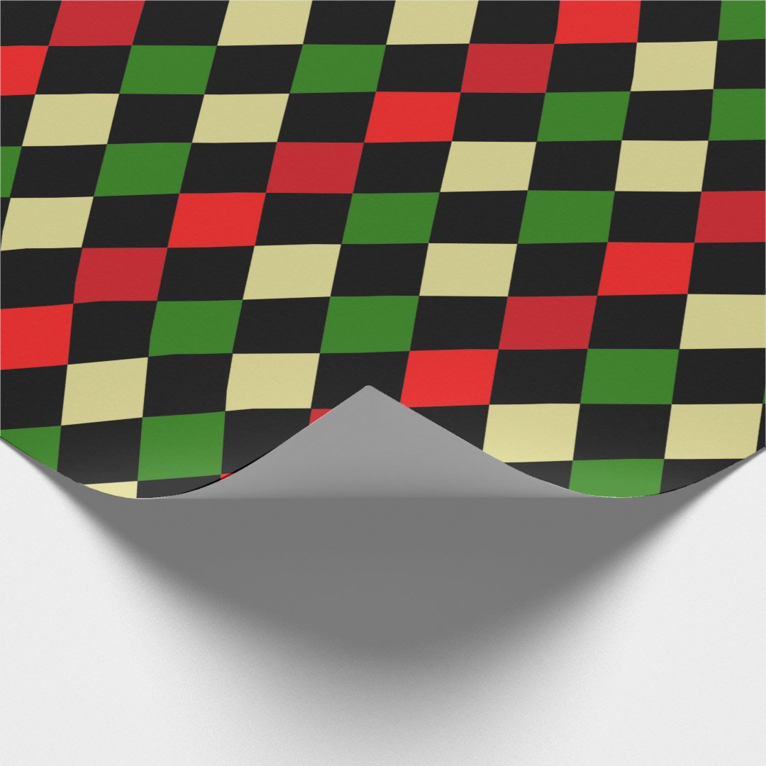 Holiday Harlequin Geometric Pattern Wrapping Paper | Zazzle