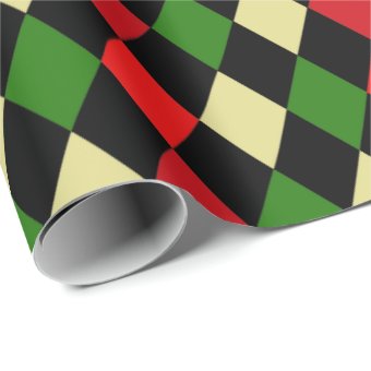 Holiday Harlequin Geometric Pattern Wrapping Paper | Zazzle