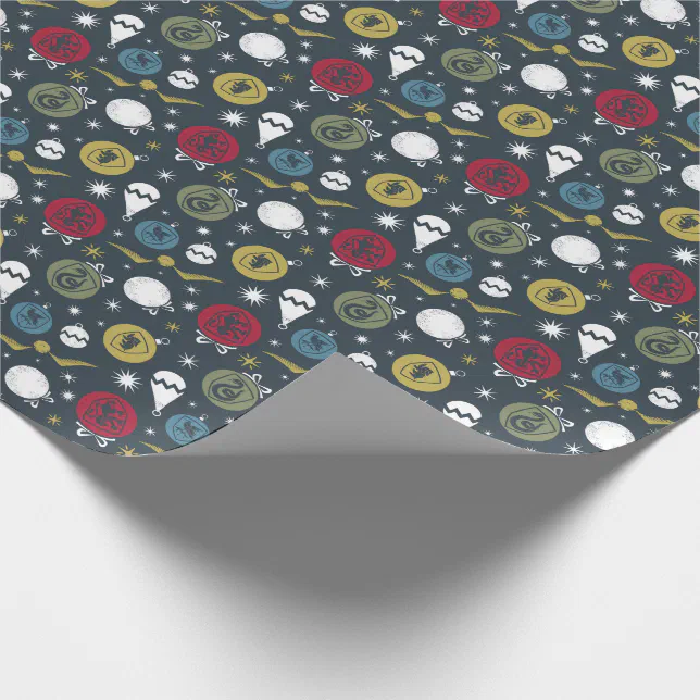 Holiday HOGWARTS™ House Bauble Pattern Wrapping Paper | Zazzle