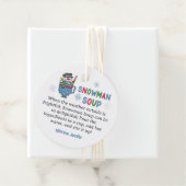 Holiday Hot Cocoa Favor Snowman Soup Favor Tags | Zazzle