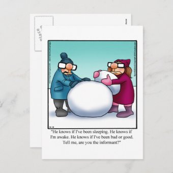 Holiday Humor Postcard | Zazzle