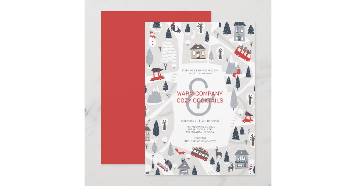 Holiday in the City Christmas Party Invitation | Zazzle