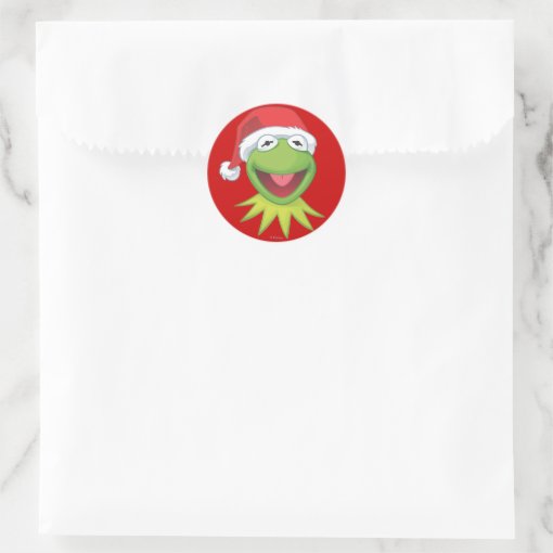 Holiday Kermit 2 Classic Round Sticker | Zazzle