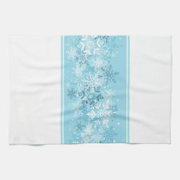 Holiday Kitchen Towel-Snowflakes Kitchen Towel | Zazzle