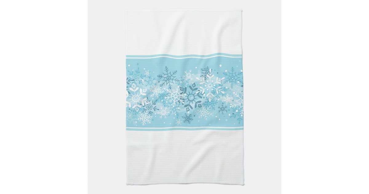 Holiday Kitchen Towel-Snowflakes Kitchen Towel | Zazzle.com