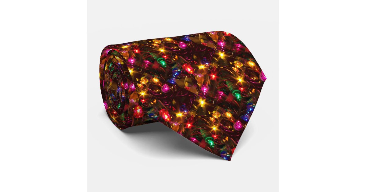 Holiday Lights Christmas Neck Tie | Zazzle