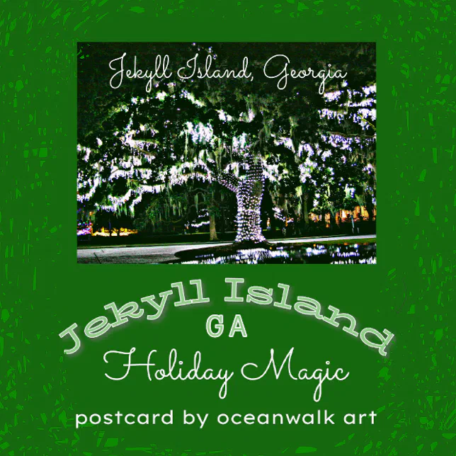 Holiday Lights on Jekyll Island, Georgia Postcard | Zazzle
