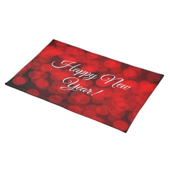 Holiday Lights Placemat-Happy New Year Cloth Placemat | Zazzle