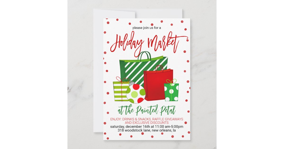 Holiday Market Invitation | Zazzle