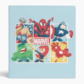 Holiday Marvel Hero Panel Graphic 3 Ring Binder | Zazzle