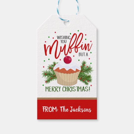 Holiday Muffin Gift Tag | Zazzle.com