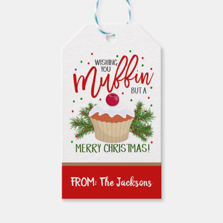 Holiday Muffin Gift Tag | Zazzle