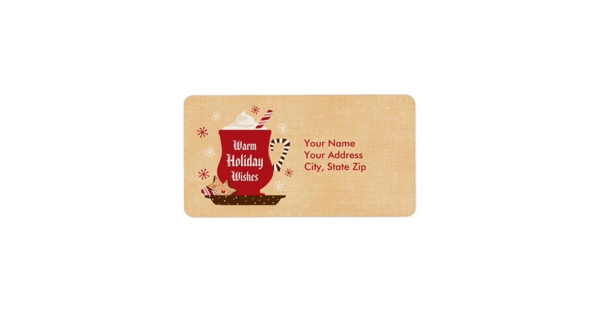 Holiday Mug Label | Zazzle