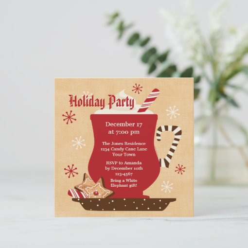 Holiday Mug Party Invitation | Zazzle