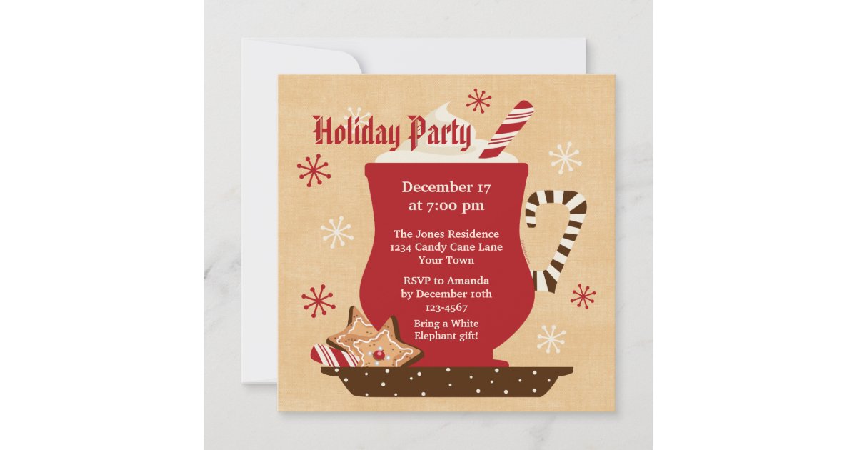 Holiday Mug Party Invitation | Zazzle
