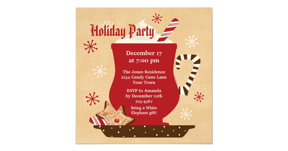 Holiday Mug Party Invitation | Zazzle.com