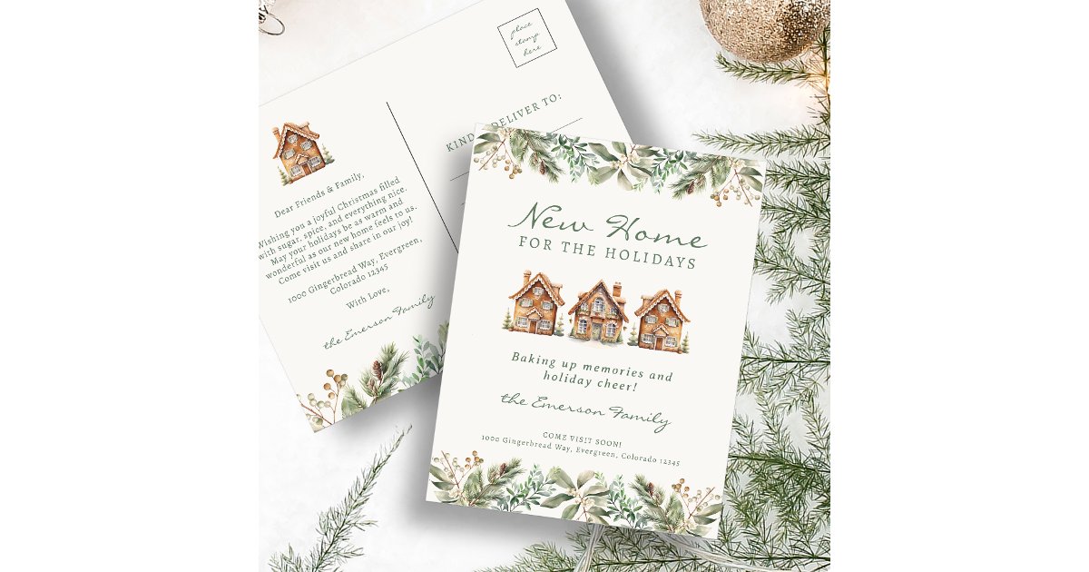 Holiday New Home Postcard | Zazzle