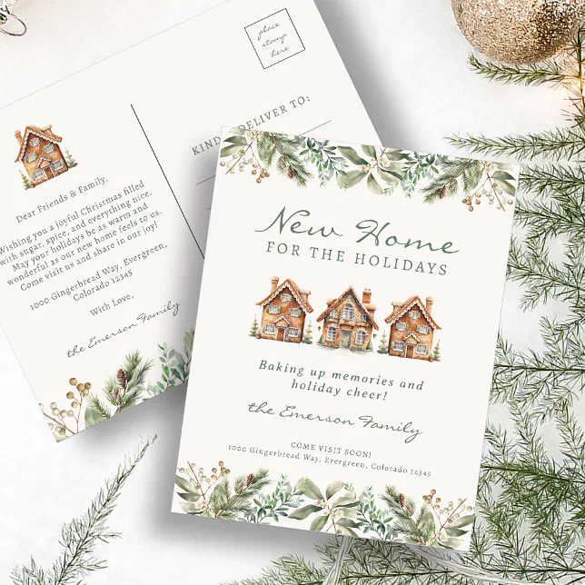 Holiday New Home Postcard | Zazzle