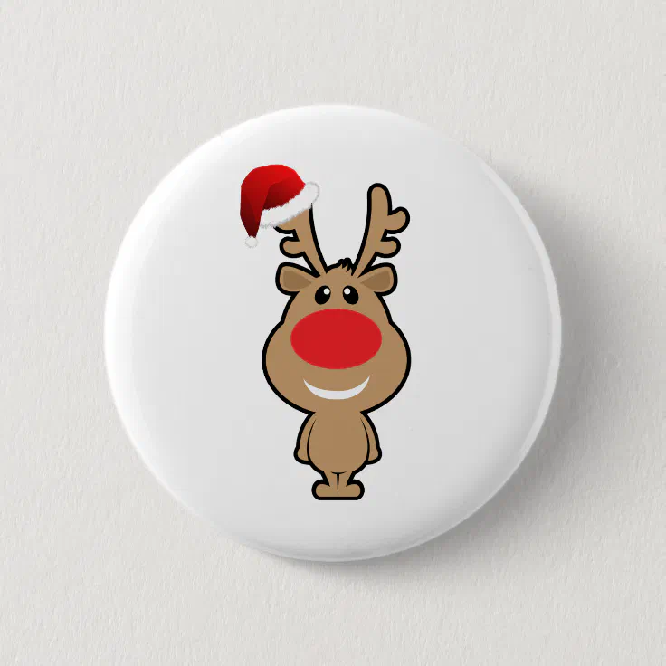 Holiday of funny Christmas santa Pinback Button | Zazzle
